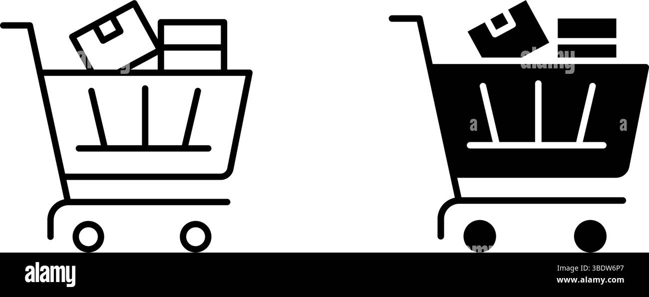Shopping cart icon. Ideal for e-commerce or retail designs Stock Vector ...