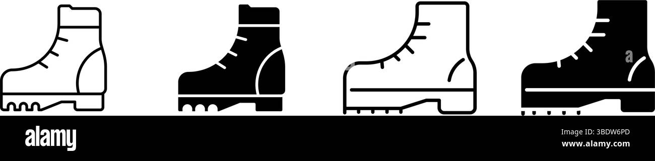 Trail boots Black and White Stock Photos & Images - Alamy