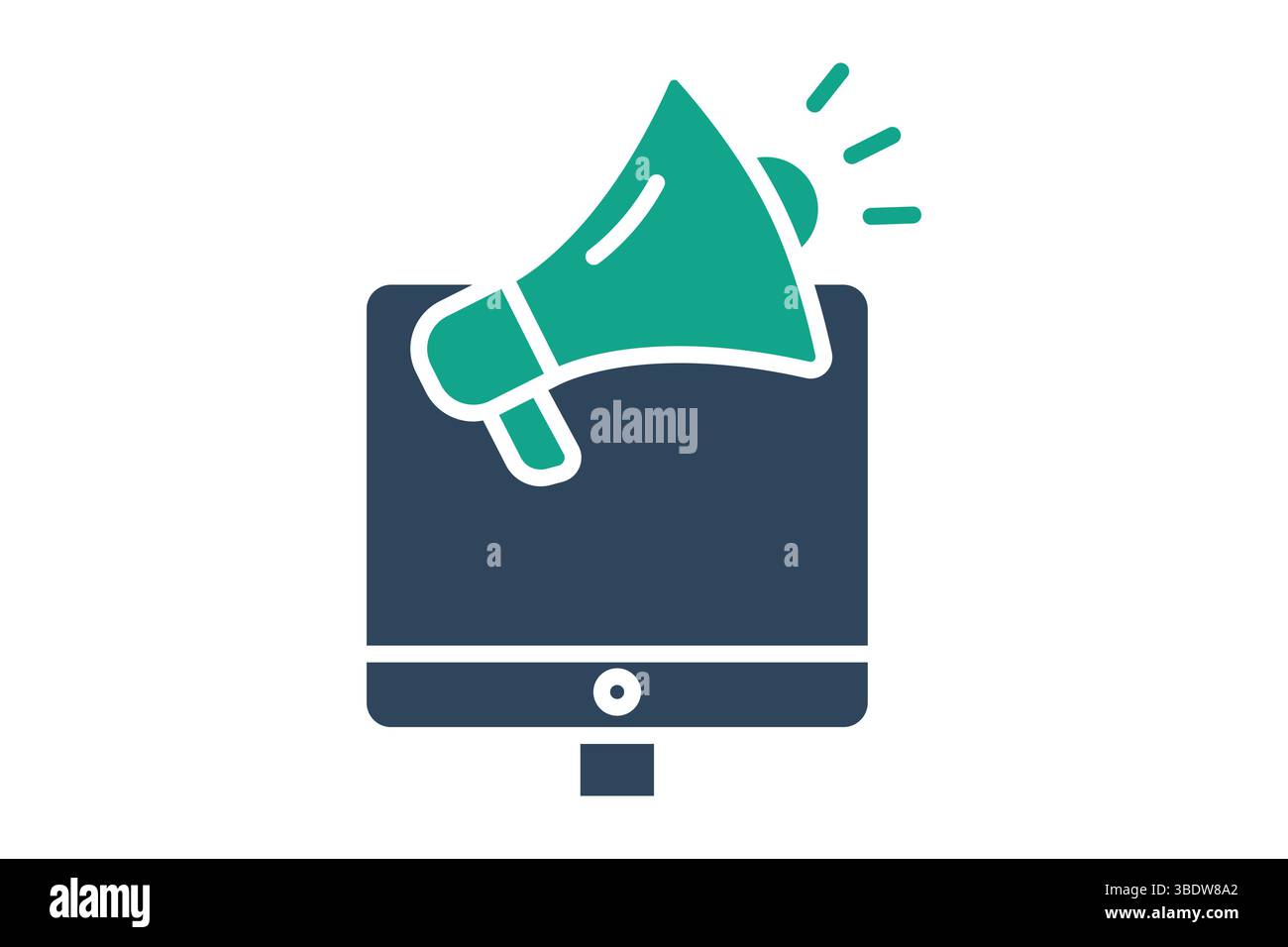 Advertising icon. solid icon style. icon related to branding. business ...