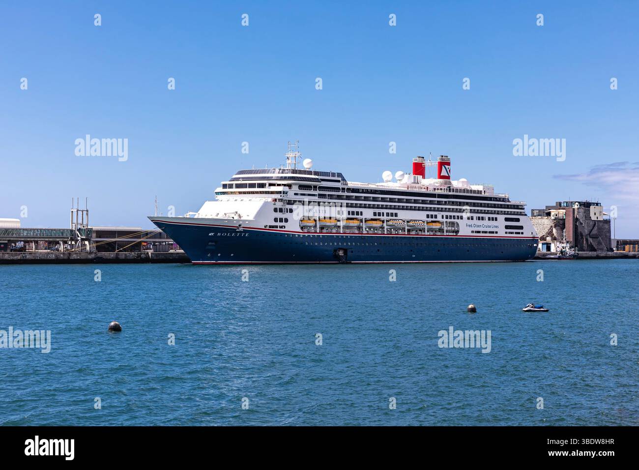 Cruise ship Bolette docked in Funchal harbor, Madeira Stock Photo - Alamy