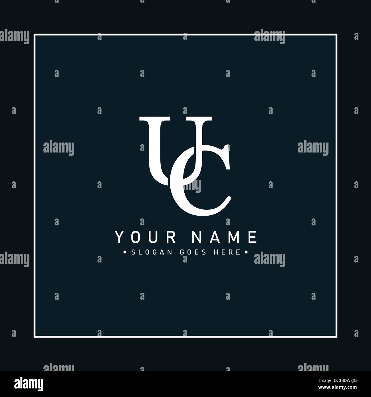 Vector Template for Initial Letter UC Logo - Elegant Monogram Logo for ...