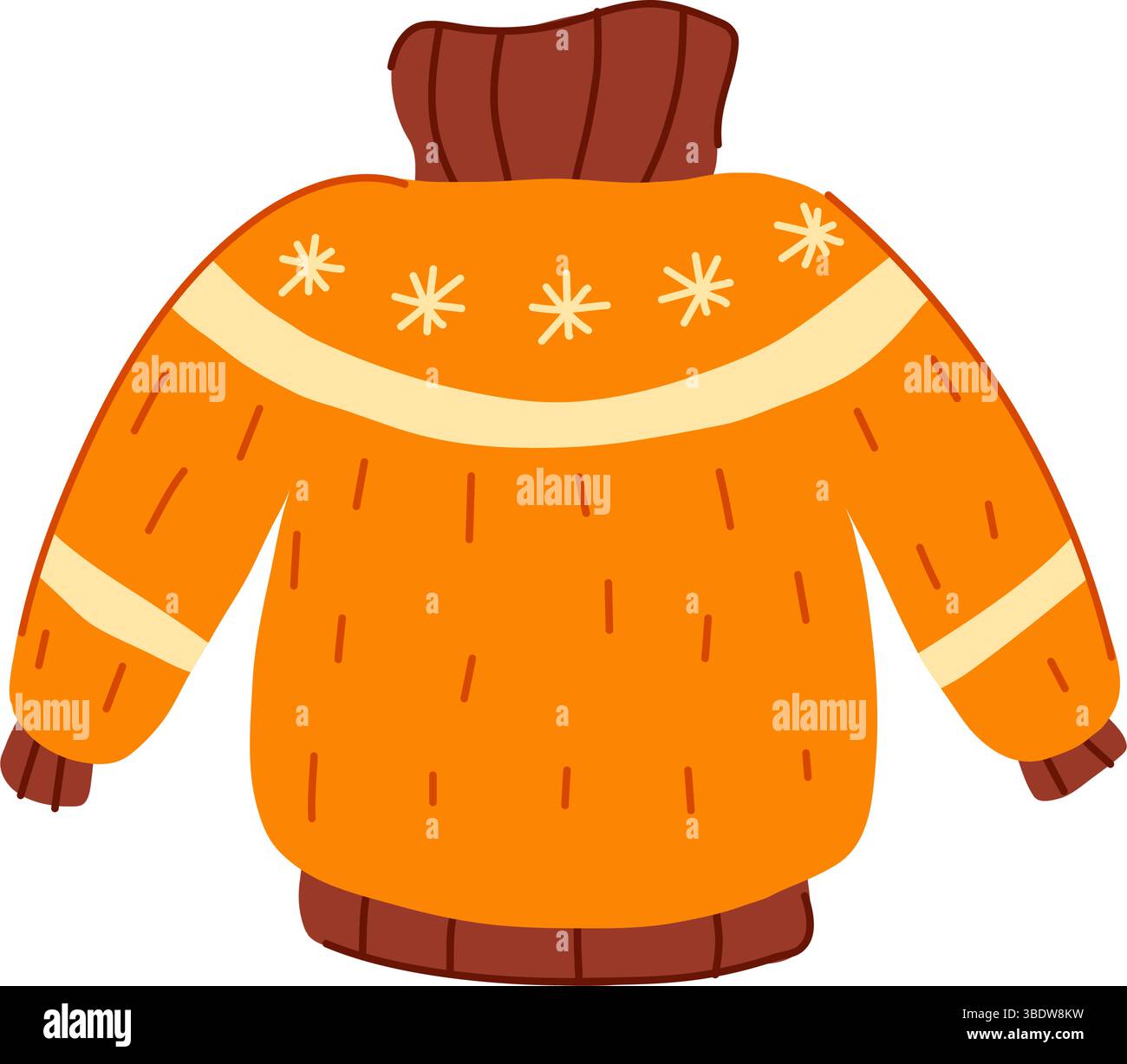 knit winter sweater cozy cartoon vector illustration Stock Vector Image ...