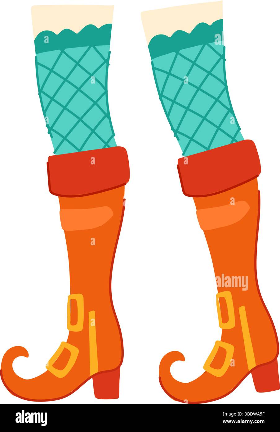 shoes witch legs cartoon vector illustration Stock Vector Image & Art ...