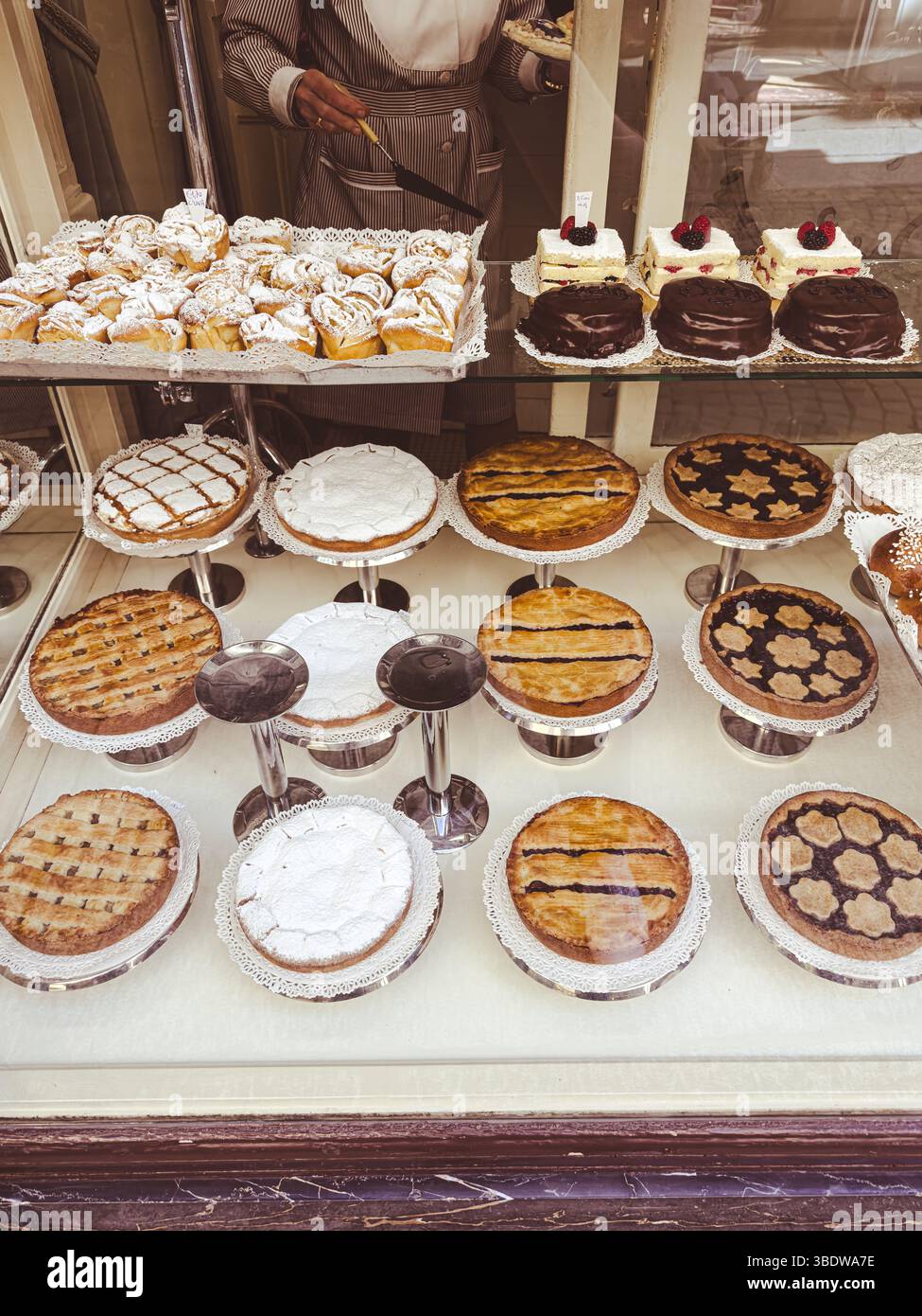 a window of a pastry shop in the centre of Cremona Stock Photo - Alamy