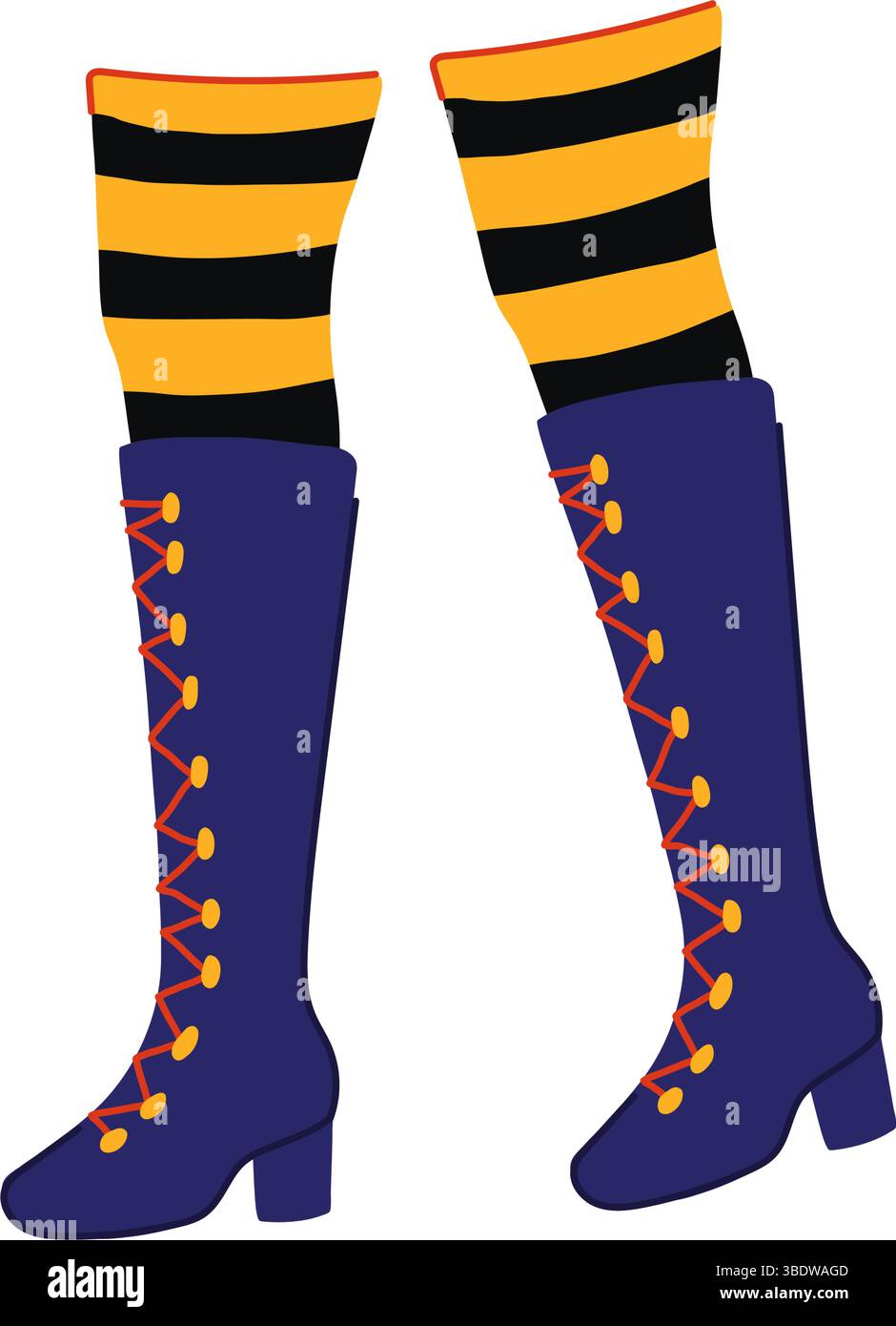 magic witch legs cartoon vector illustration Stock Vector Image & Art ...