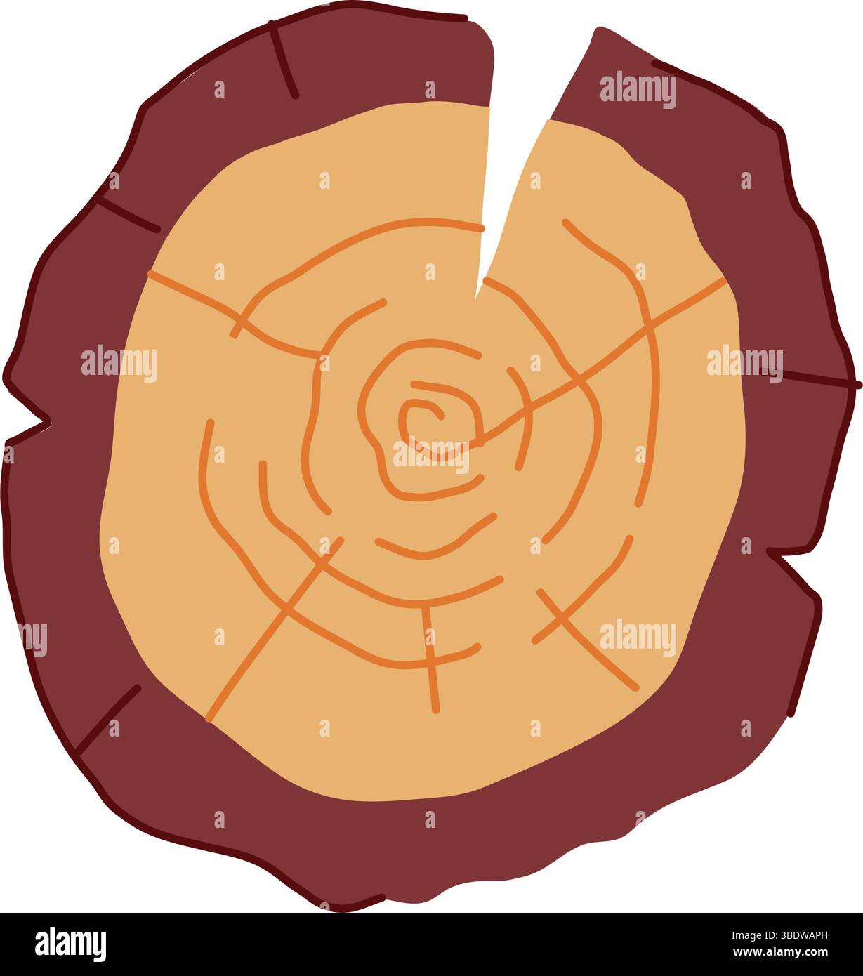growth wood circle cartoon vector illustration Stock Vector Image & Art ...