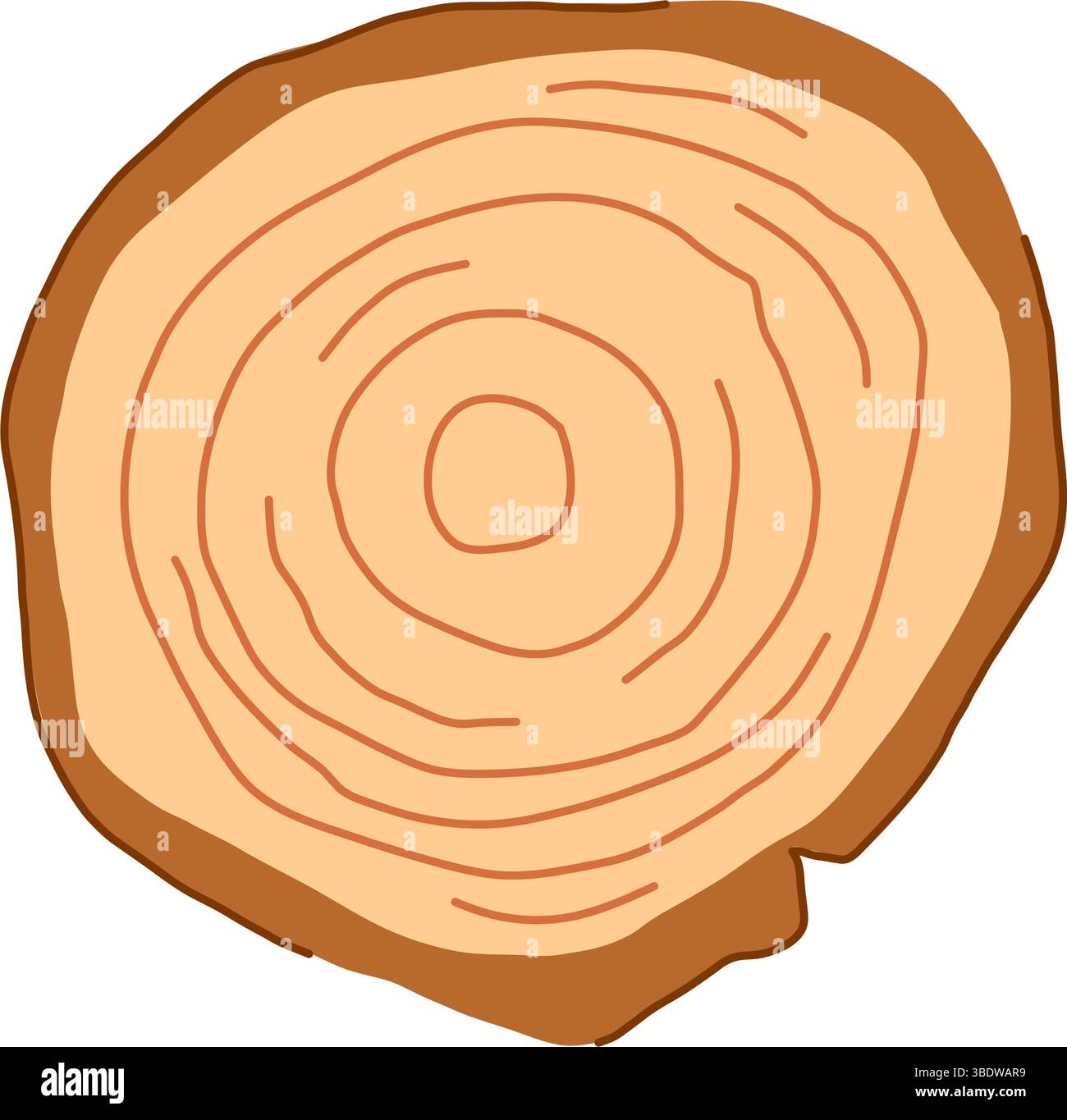 grain wood circle cartoon vector illustration Stock Vector Image & Art ...
