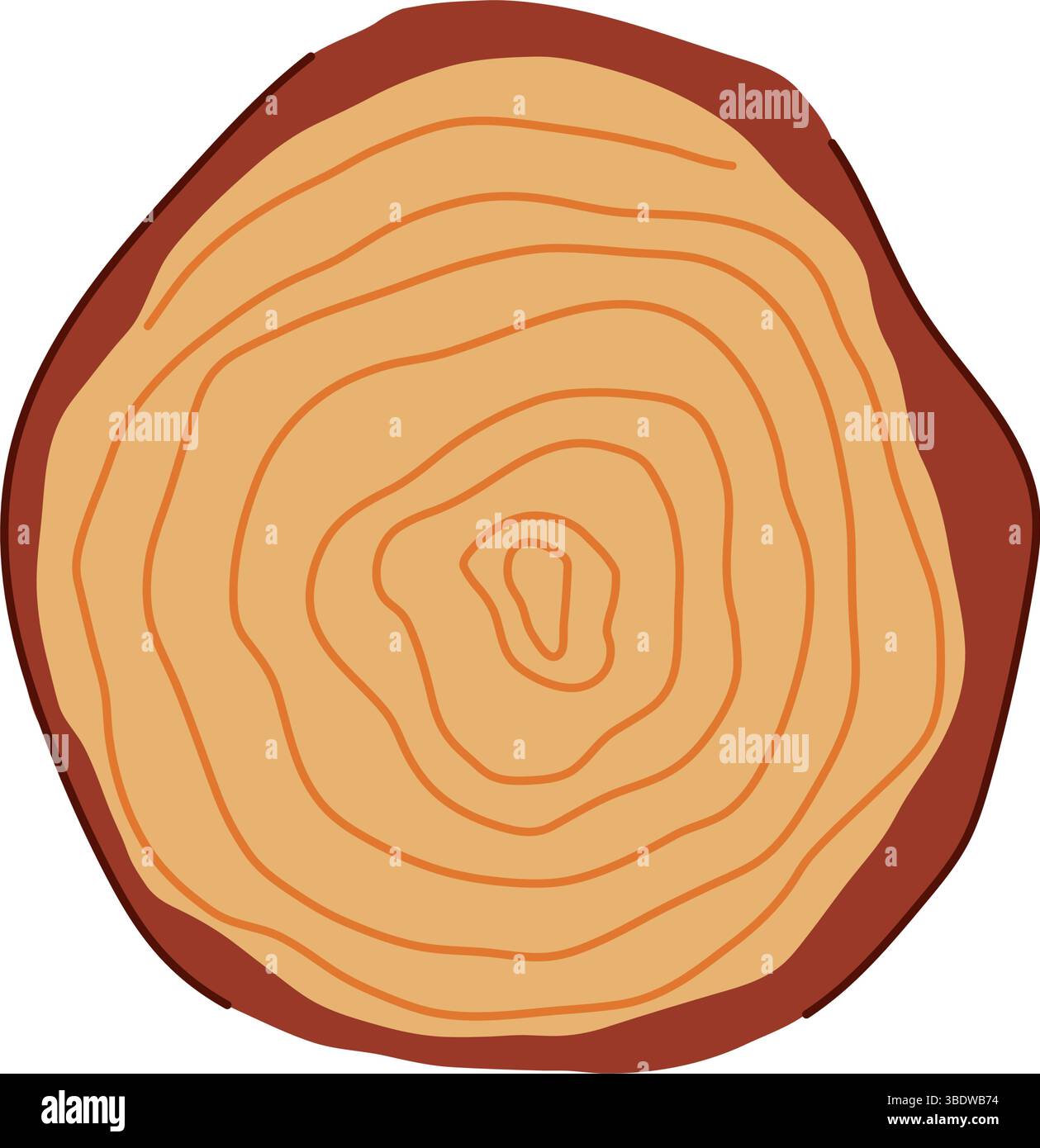 hard wood circle cartoon vector illustration Stock Vector Image & Art ...