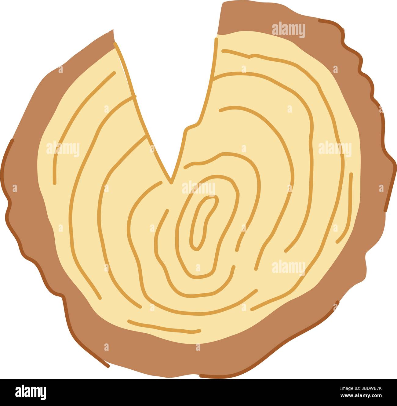 lumber wood circle cartoon vector illustration Stock Vector Image & Art ...