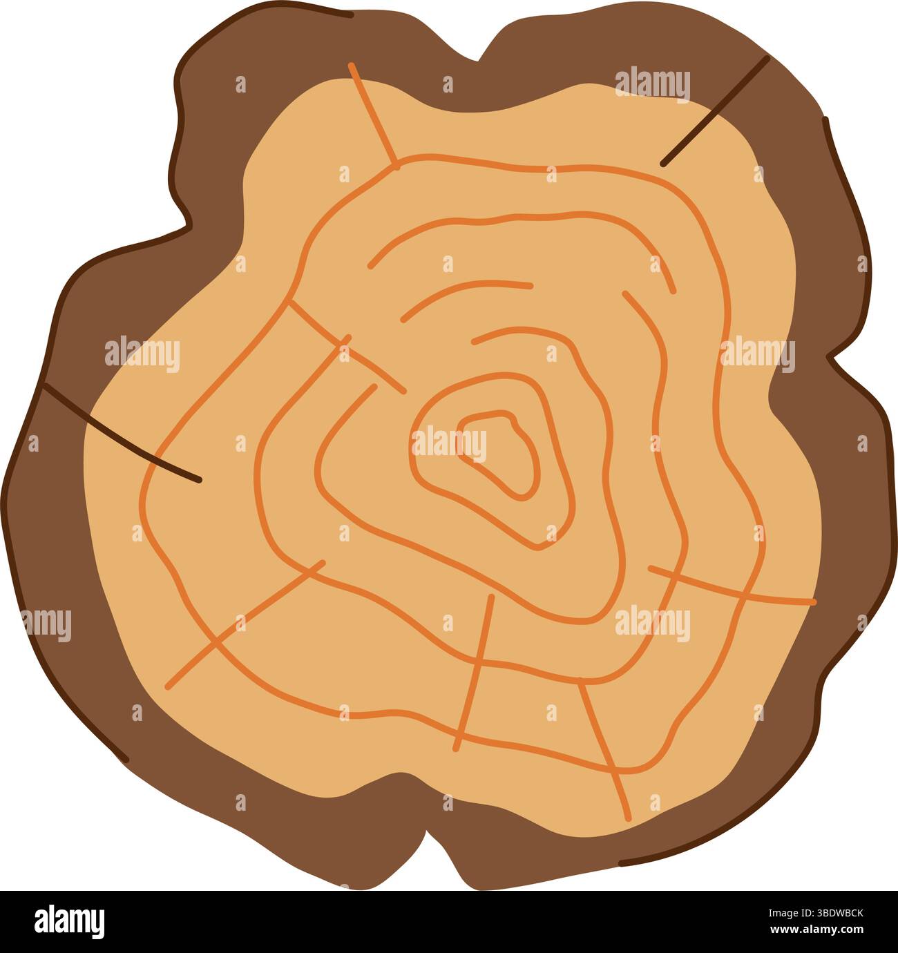 bark wood circle cartoon vector illustration Stock Vector Image & Art ...