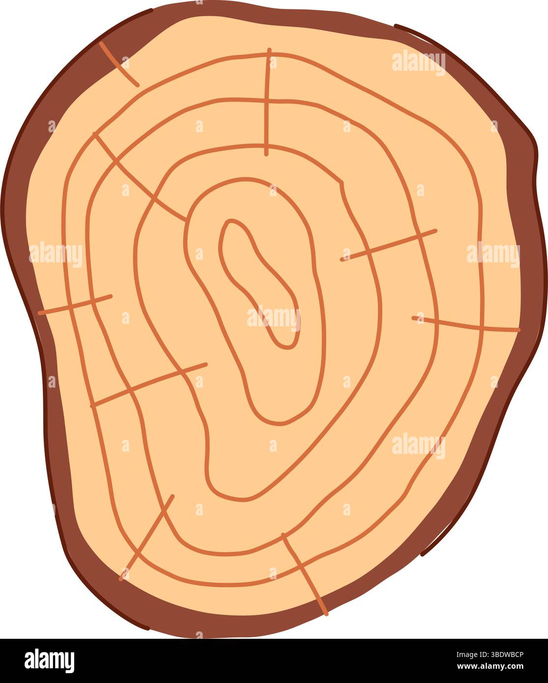 soft wood circle cartoon vector illustration Stock Vector Image & Art ...