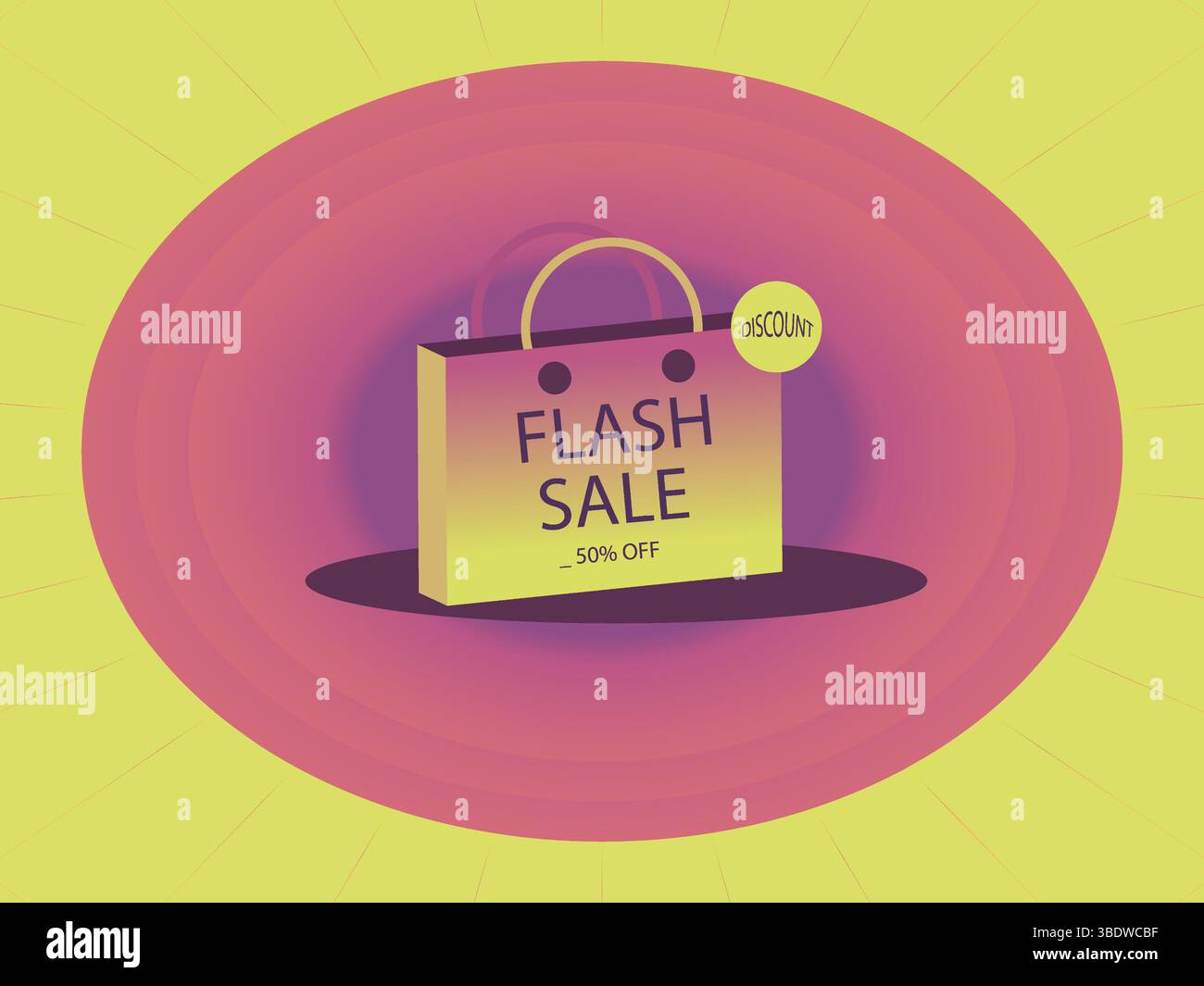 Vibrant Instagram Sale Background with Pink and Yellow Radial Burst for ...