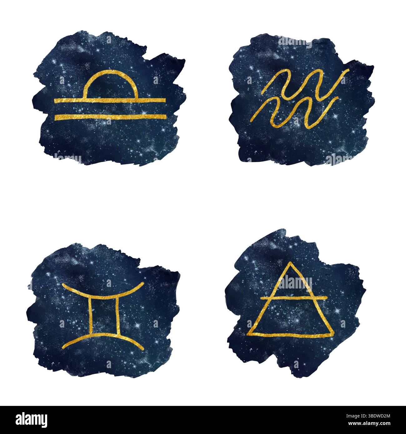 Aquarius astrology symbol in Cut Out Stock Images & Pictures - Alamy