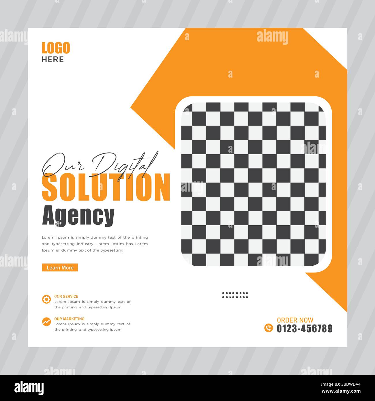 Creative agency social media post design template or corporate business ...