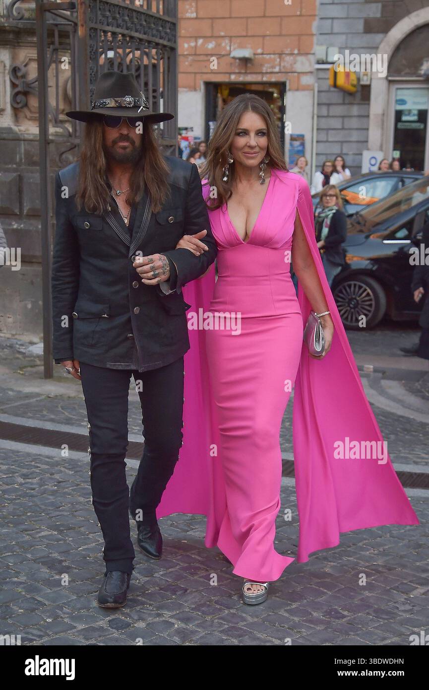 Italy, Rome, May 24th, 2025 - Liz Hurley stuns in a pink outfit as she ...