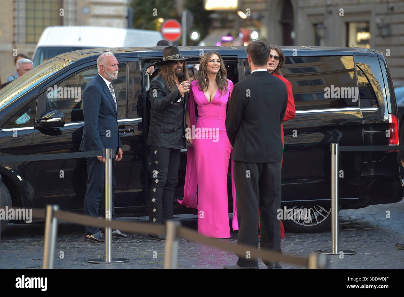Italy, Rome, May 24th, 2025 - Liz Hurley stuns in a pink outfit as she ...