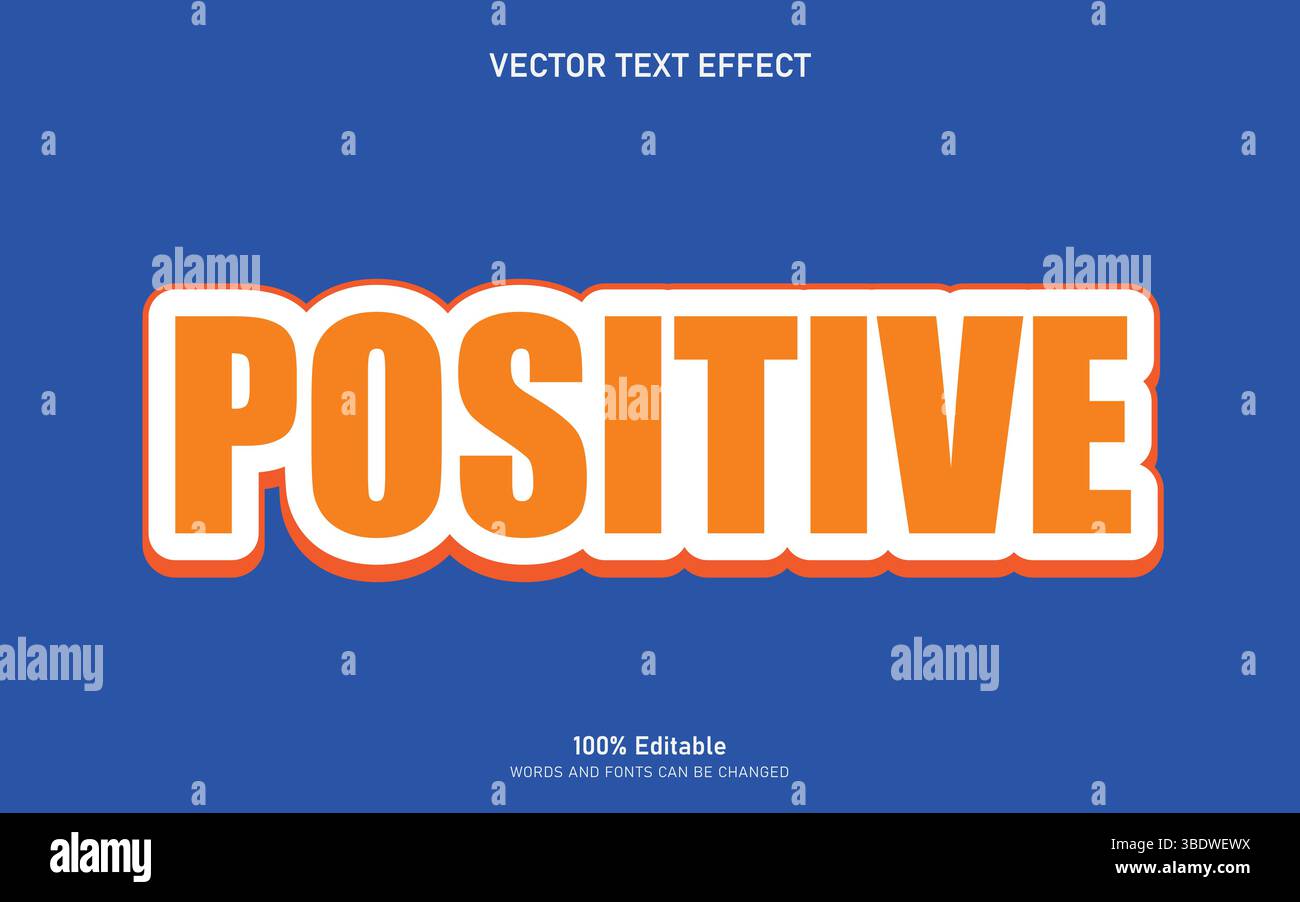 Positive text effect Stock Vector Image & Art - Alamy