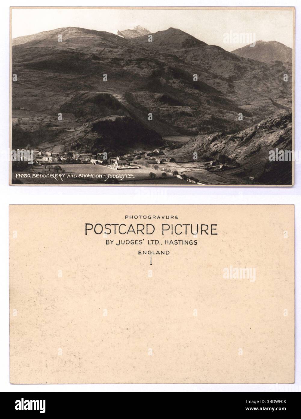 Judges' Postcard 14,250. BEDGELLERT AND SNOWDON.—JUDGES’ LTD Stock ...