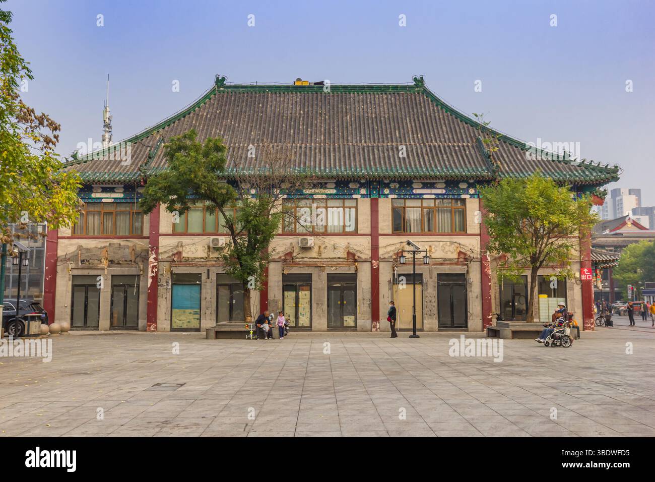 Historic house on the drum tower square in Tianjin, China Stock Photo ...