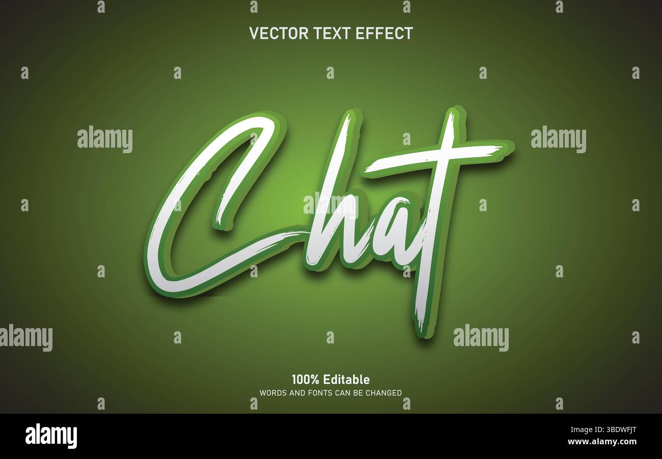 Chat text effect Stock Vector Image & Art - Alamy