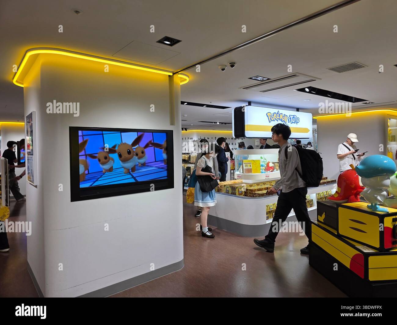 Walking Pokemon Center Store Stock Photo - Alamy