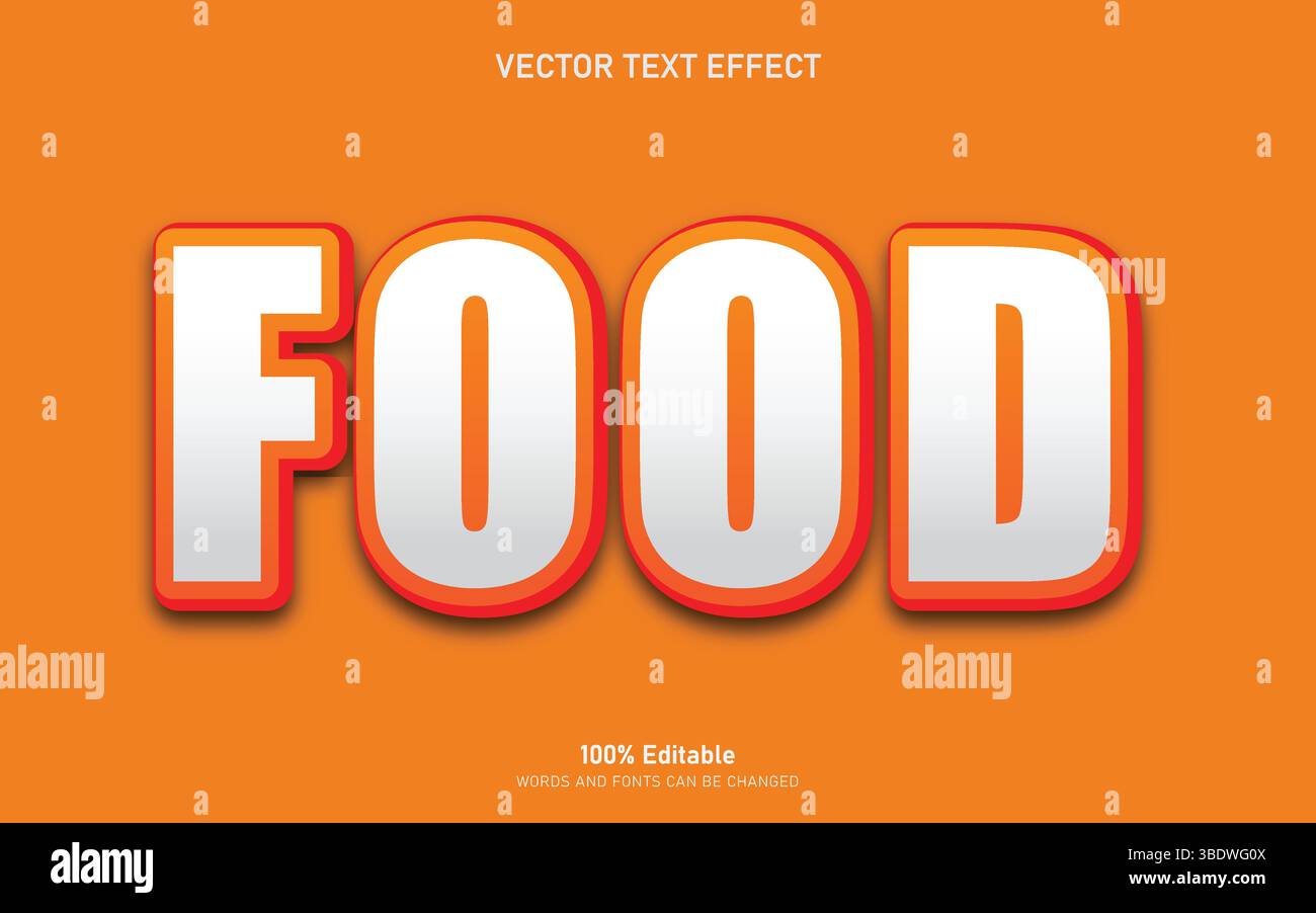 Food text effect Stock Vector Image & Art - Alamy