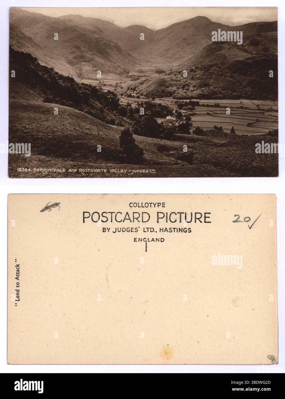 Judges' Postcard 18,344. BORROWDALE AND ROSTWAITE VALLEY.—JUDGES’ LTD ...