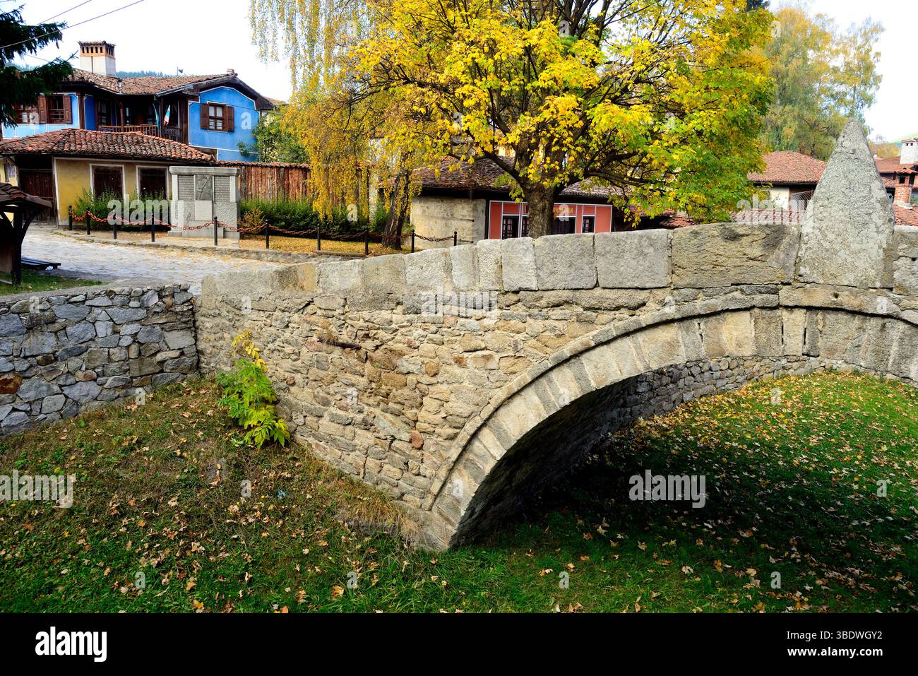 Traditional village of Balkan area, Koprivstica, Bulgaria Stock Photo ...