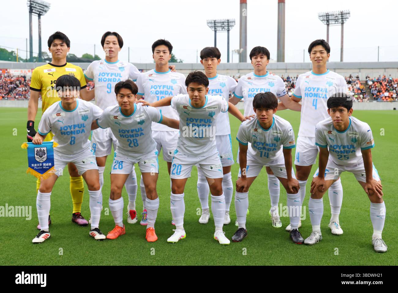 Saitama, Japan. 25th May, 2025. Tsukuba University team group line-up Football/Soccer : The ...