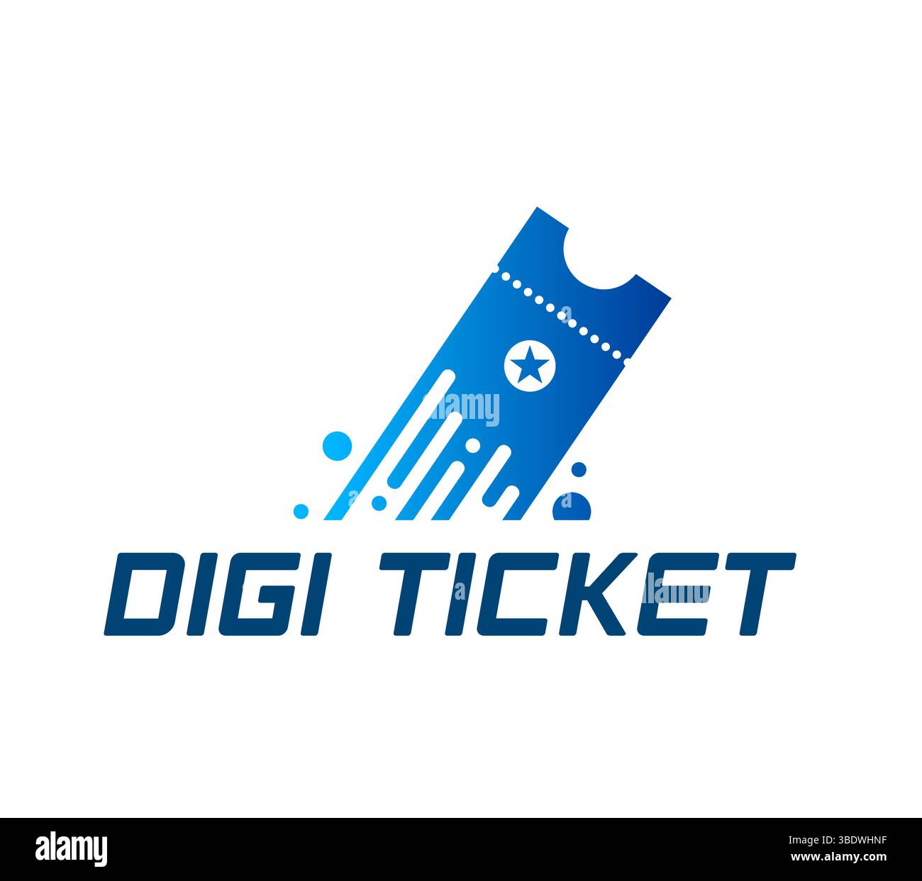 Digital E ticket icon for electronic entry or pass coupon application ...