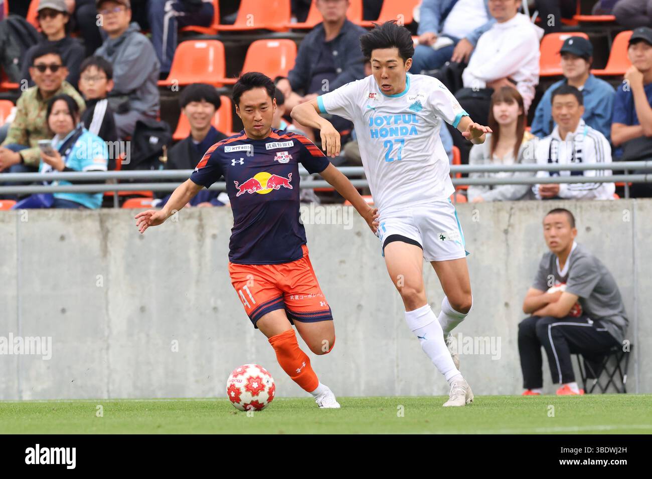 Saitama, Japan. 25th May, 2025. (L-R) Teppei Yachida (Ardija), Chikara Furukawa () Football ...
