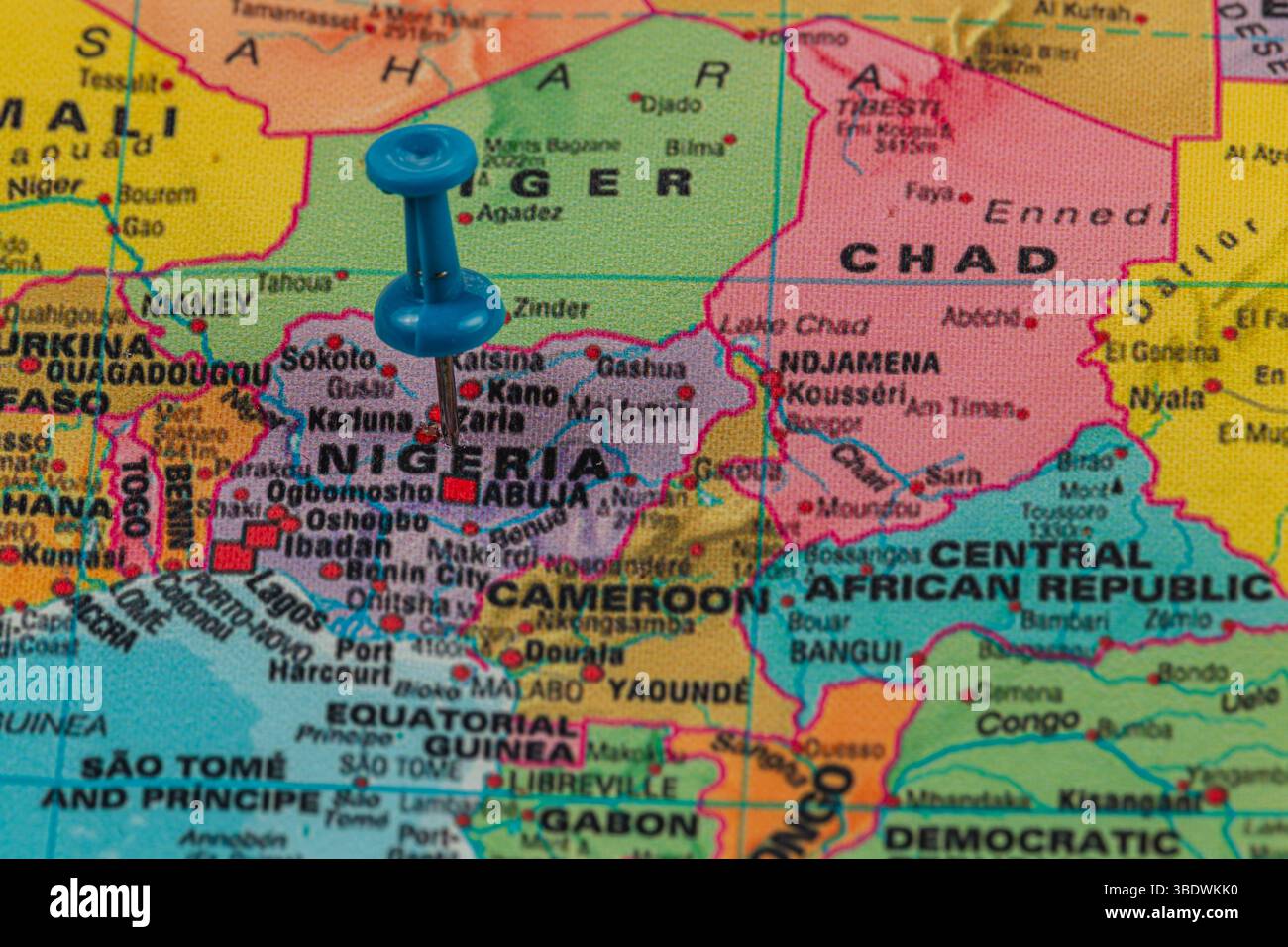 Map nigeria benin cameroon hi-res stock photography and images - Alamy