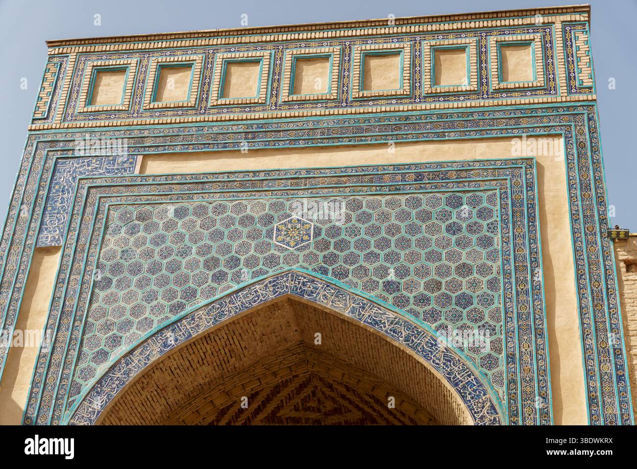 The archway is decorated with blue tiles and has a lot of detail Stock ...