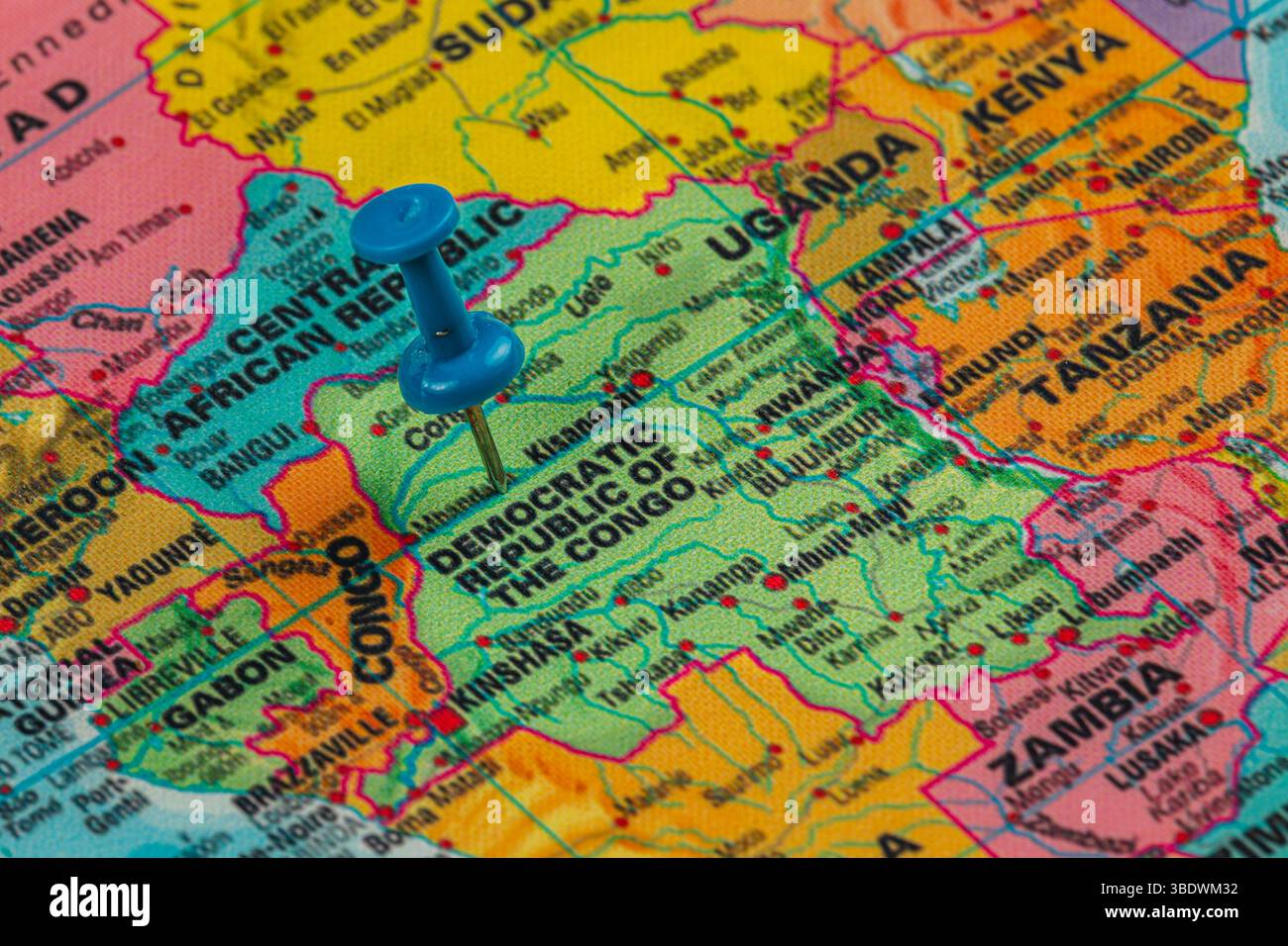 A close-up view of a colorful political map showcasing the Democratic ...