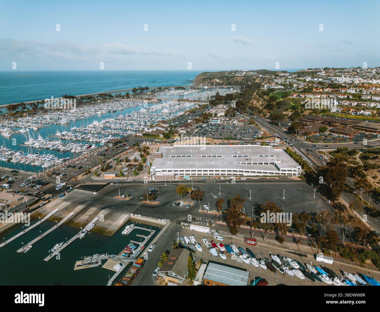 Ariel view of new parking garage in Dana Point Harbor Stock Photo - Alamy