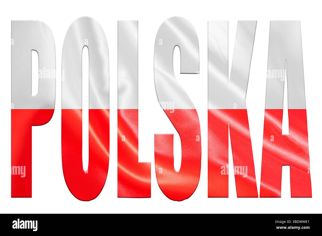 Digital composite The Polish word POLSKA Poland with an overlay of the ...