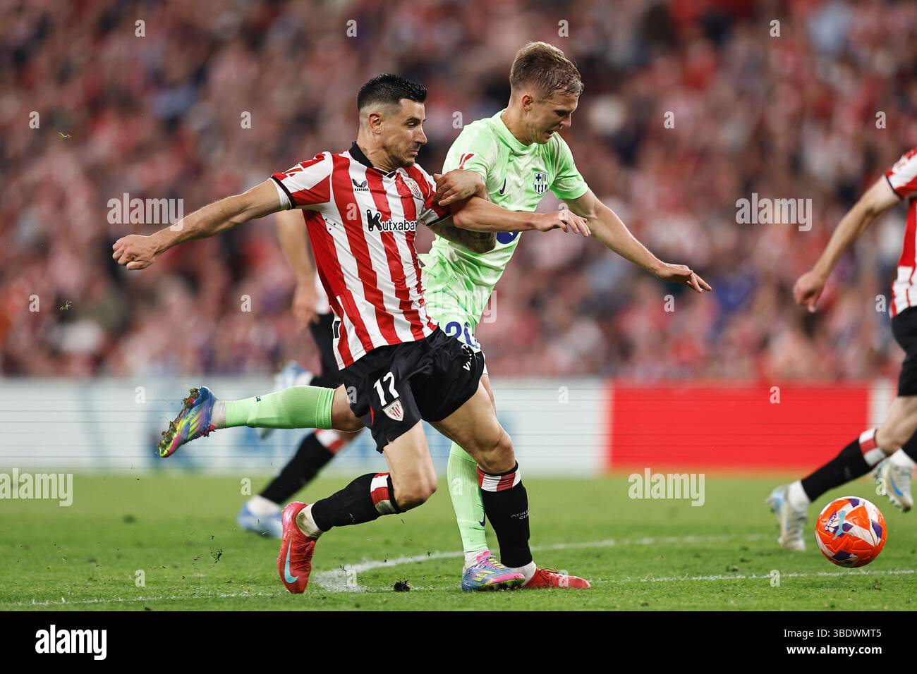 Bilbao, Spain. 25th May, 2025. (L-R) Yuri Berchiche (Bilbao), Dani Olmo ...