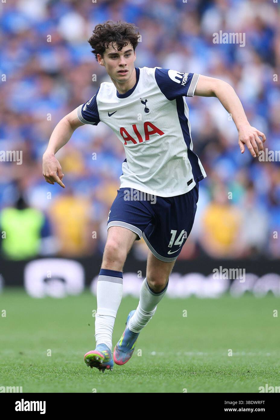 London, UK. 25th May, 2025. Archie Gray of Tottenham Hotspur during the ...