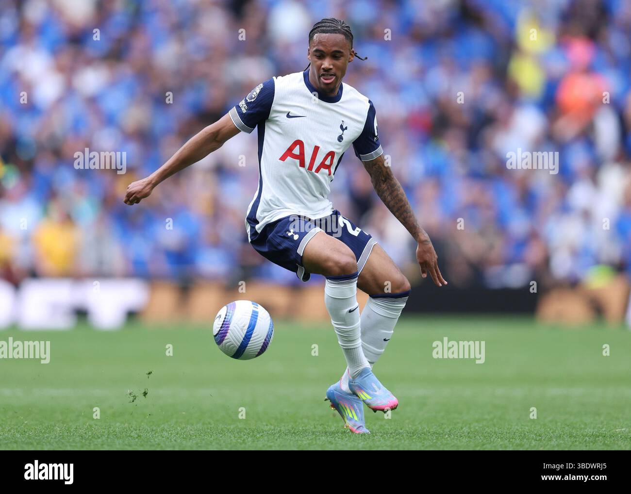 London, England, 25th May 2025. Wilson Odobert of Tottenham Hotspur ...