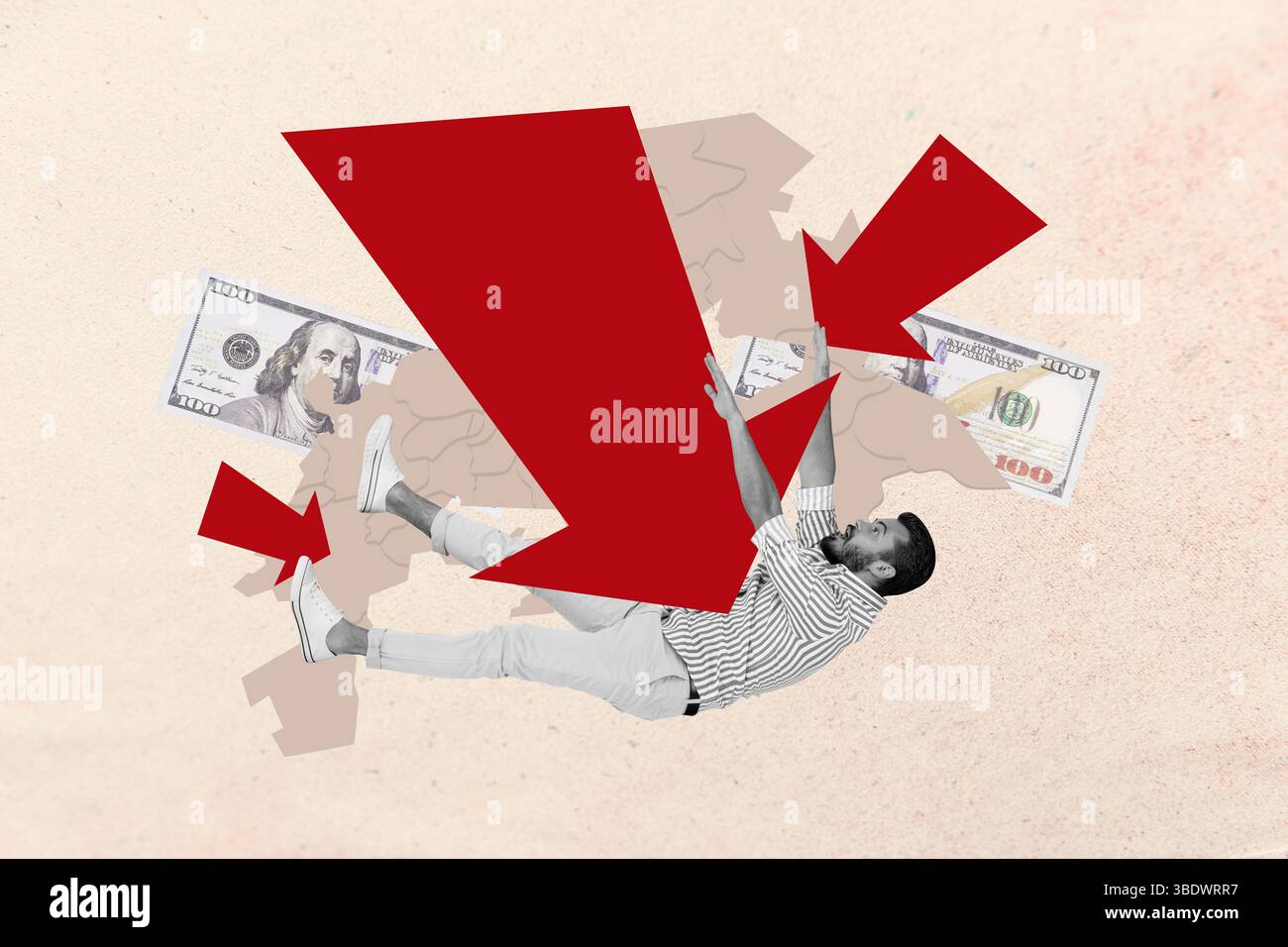 Trend artwork poster sketch image collage of global map market ...