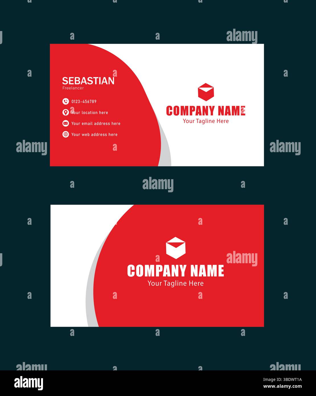 Modern gradient business card Stock Vector Images - Alamy