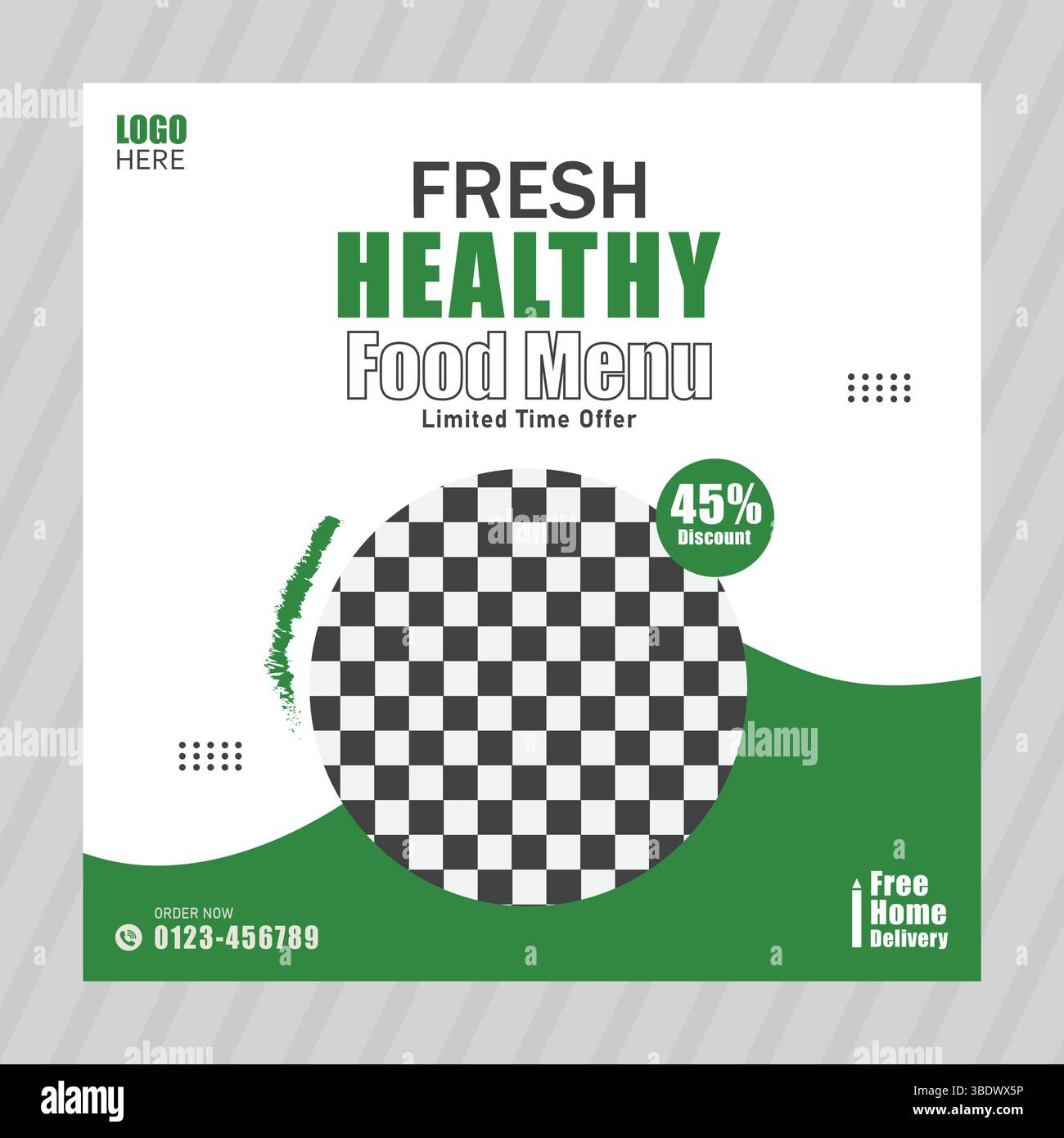 Food Social Media Post Design Stock Vector Image & Art - Alamy