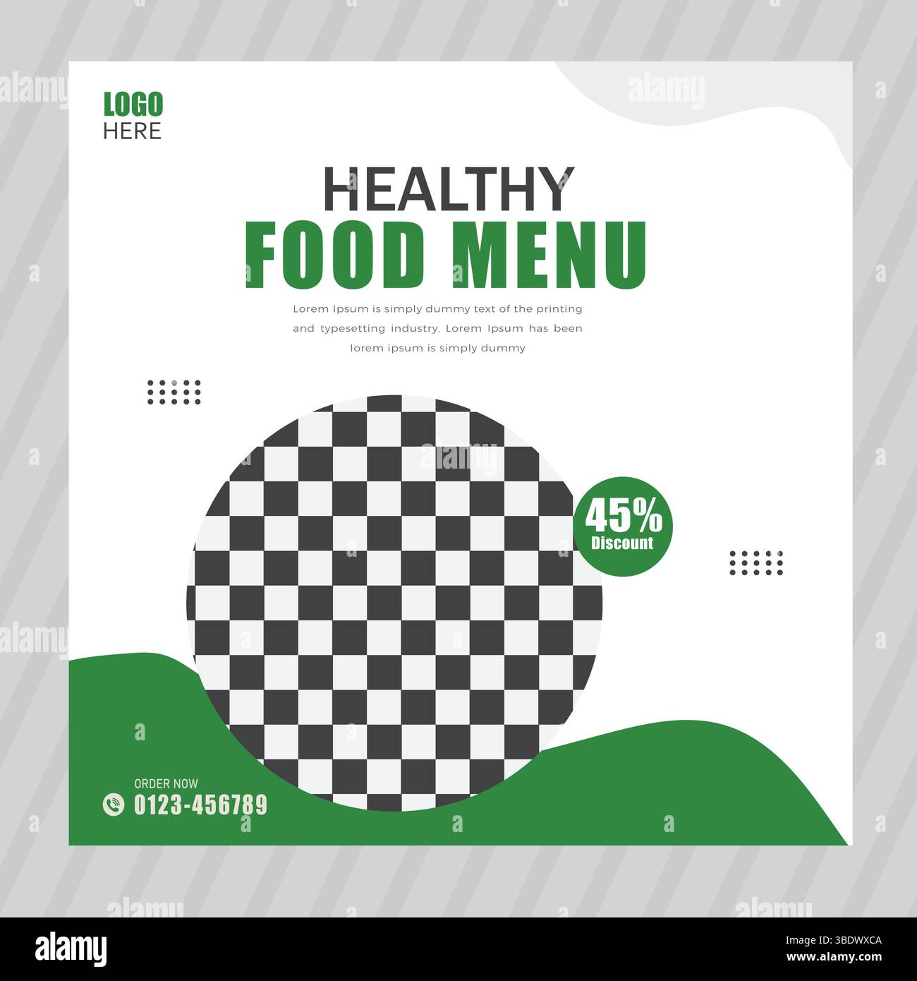 Food Social Media Post Design Stock Vector Image & Art - Alamy