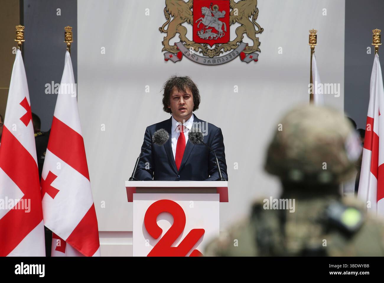 Georgia's Prime Minister Irakli Kobakhidze speaks during the ...