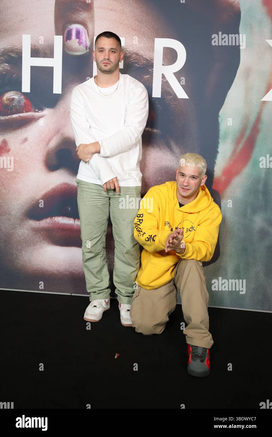 Sydney, Australia. 26th May 2025. L-R: Michael Philippou (film director ...