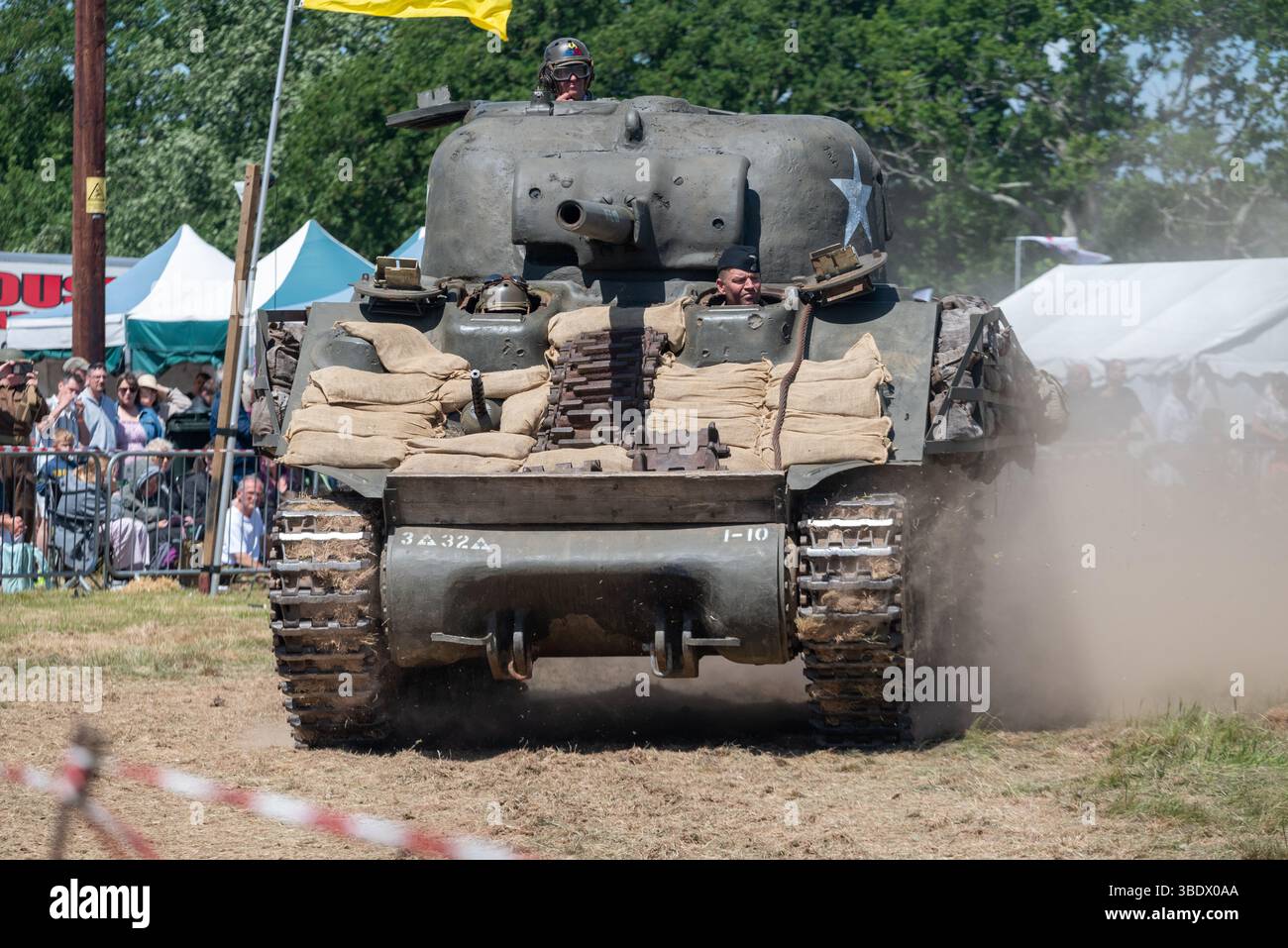 WW2 American M4 Sherman tank on display at the Overlord military show ...
