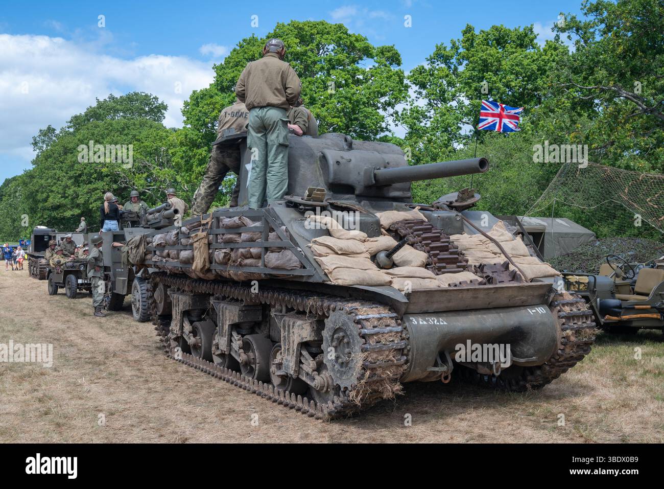 WW2 American M4 Sherman tank on display at the Overlord military show ...