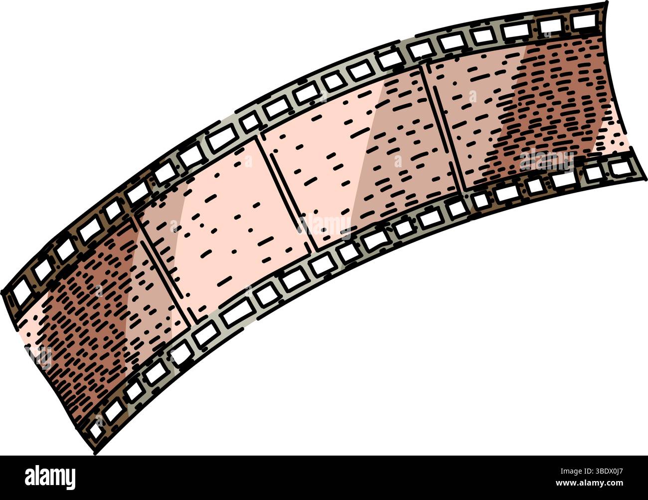 Movie film reel sketch Cut Out Stock Images & Pictures - Alamy