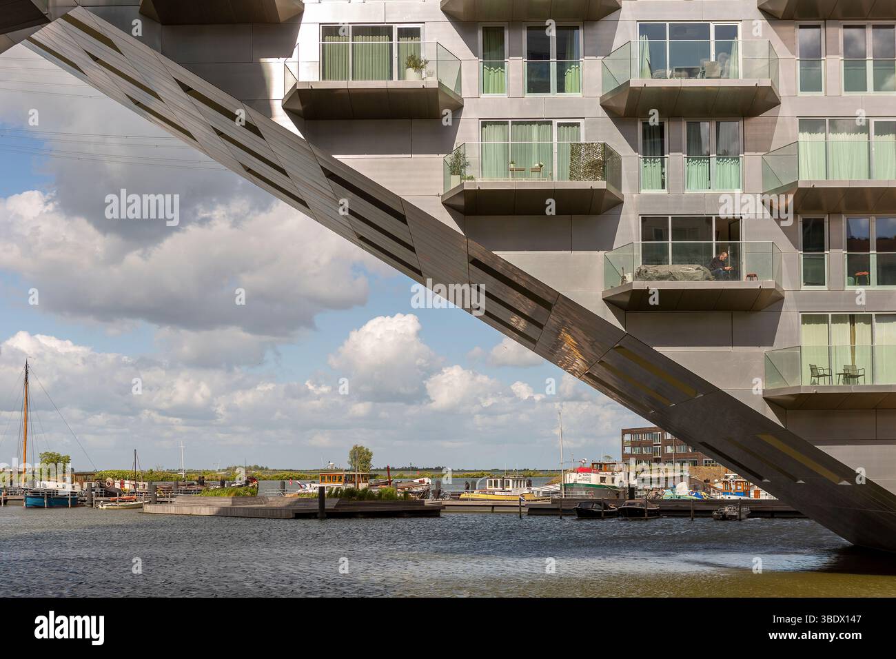 Sluishuis on IJburg island modern floating architecture in Amsterdam ...