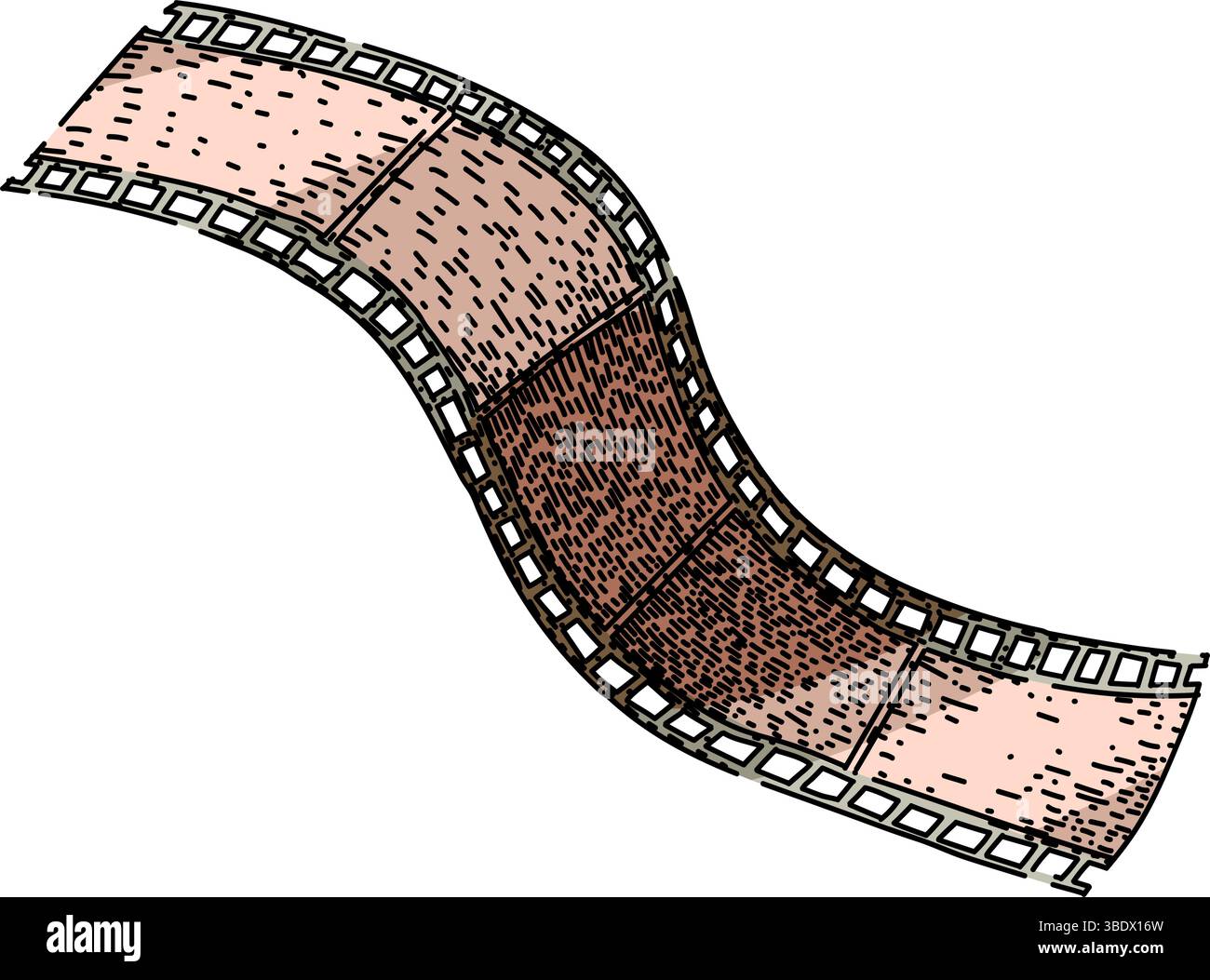vintage film reel sketch hand drawn vector Stock Vector Image & Art - Alamy